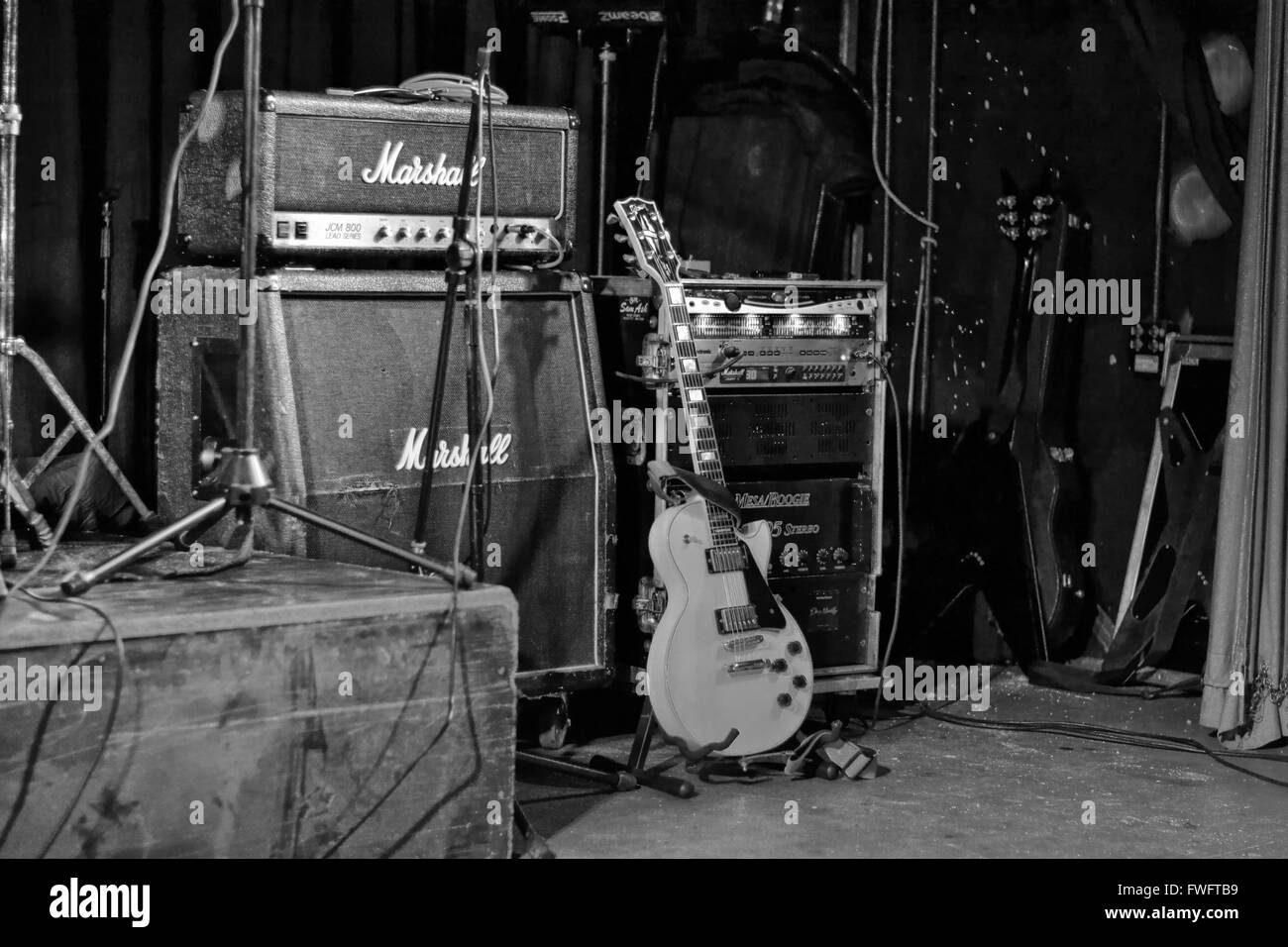 Musical Instruments Collage Black and White Stock Photos & Images - Alamy