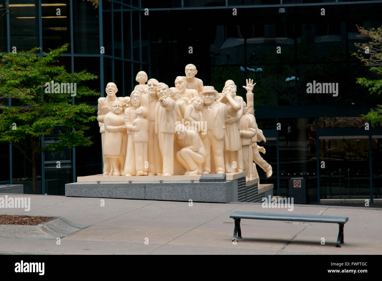 The Illuminated Crowd Statue - Montreal - Canada Stock Photo - Alamy