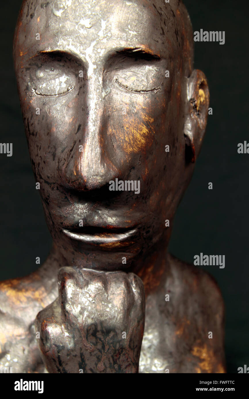 Ceramic head thinking man bust pottery Stock Photo - Alamy