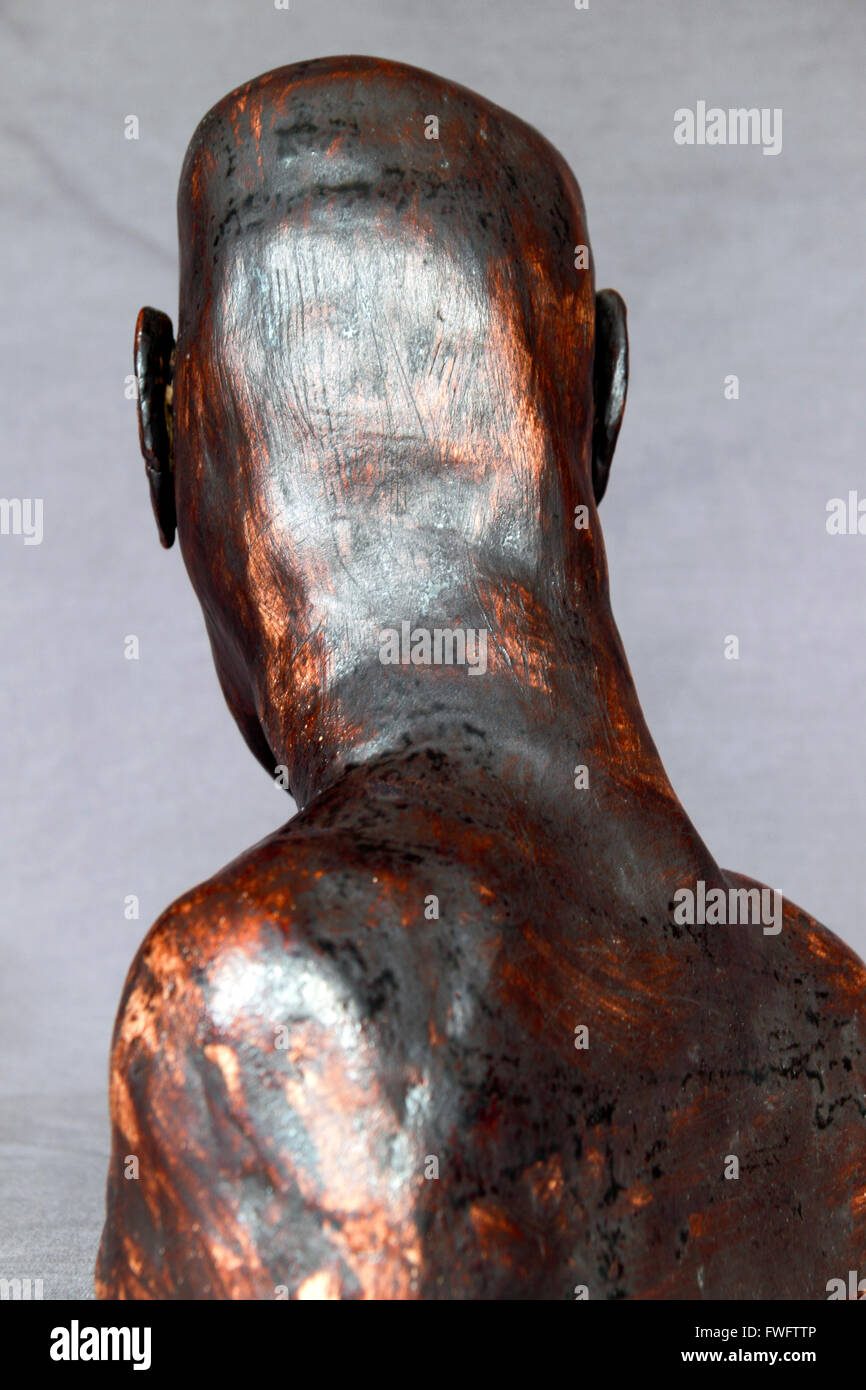 Ceramic head thinking man bust pottery Stock Photo - Alamy