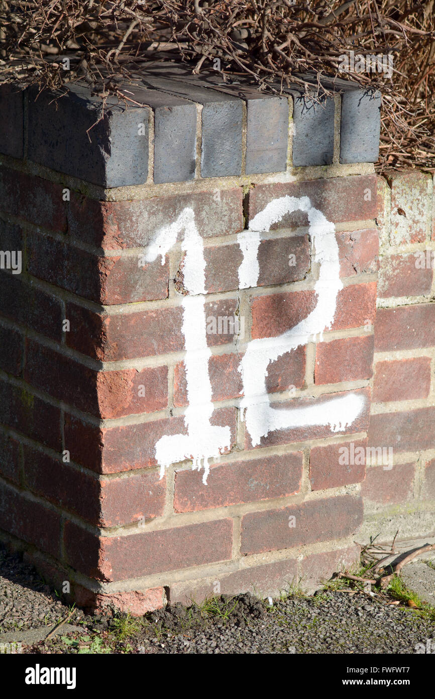 House number 12 sign Stock Photo - Alamy