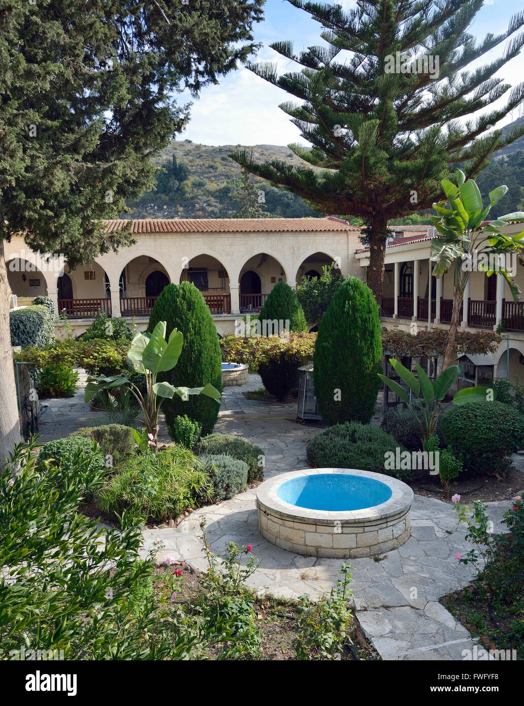 Gardens of The Holy Monastery of St. Neophytos, nr. Paphos, Cyprus ...