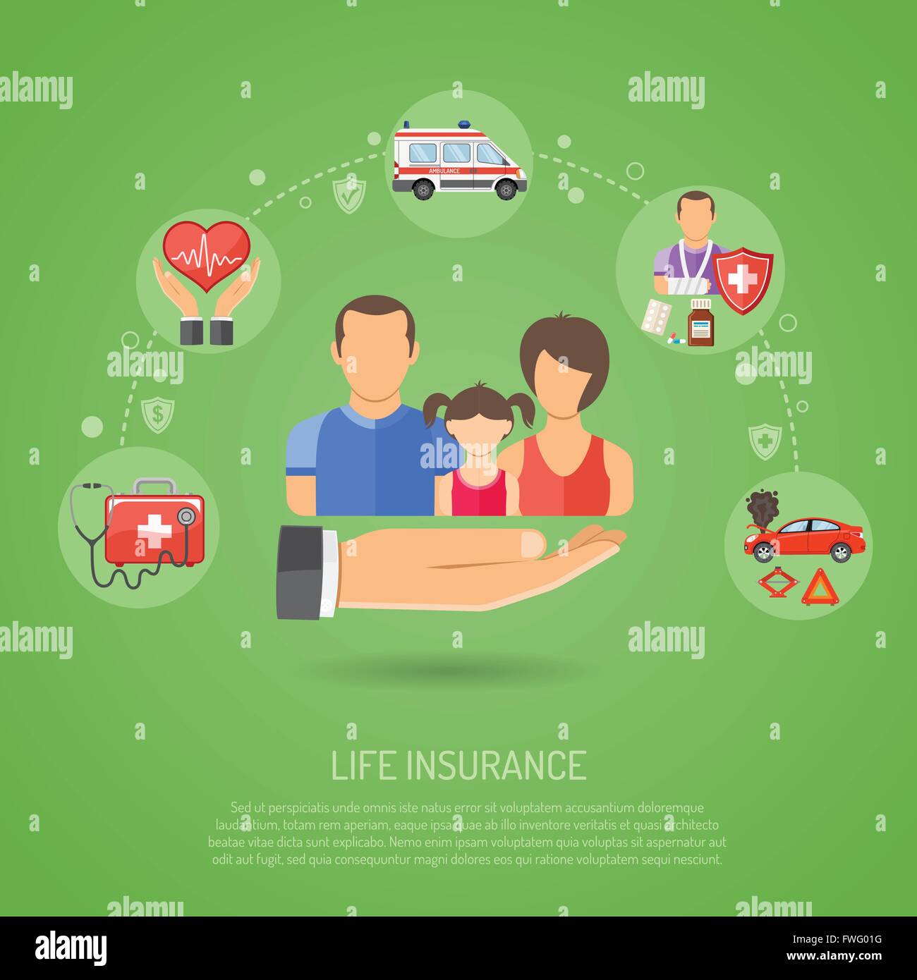 Life Insurance Concept Stock Vector Image & Art - Alamy