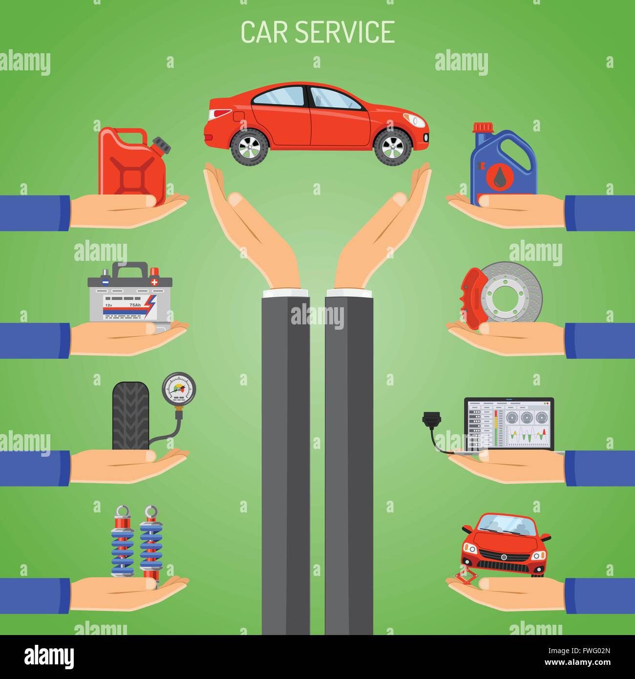 Car Service Concept Stock Vector Image & Art - Alamy