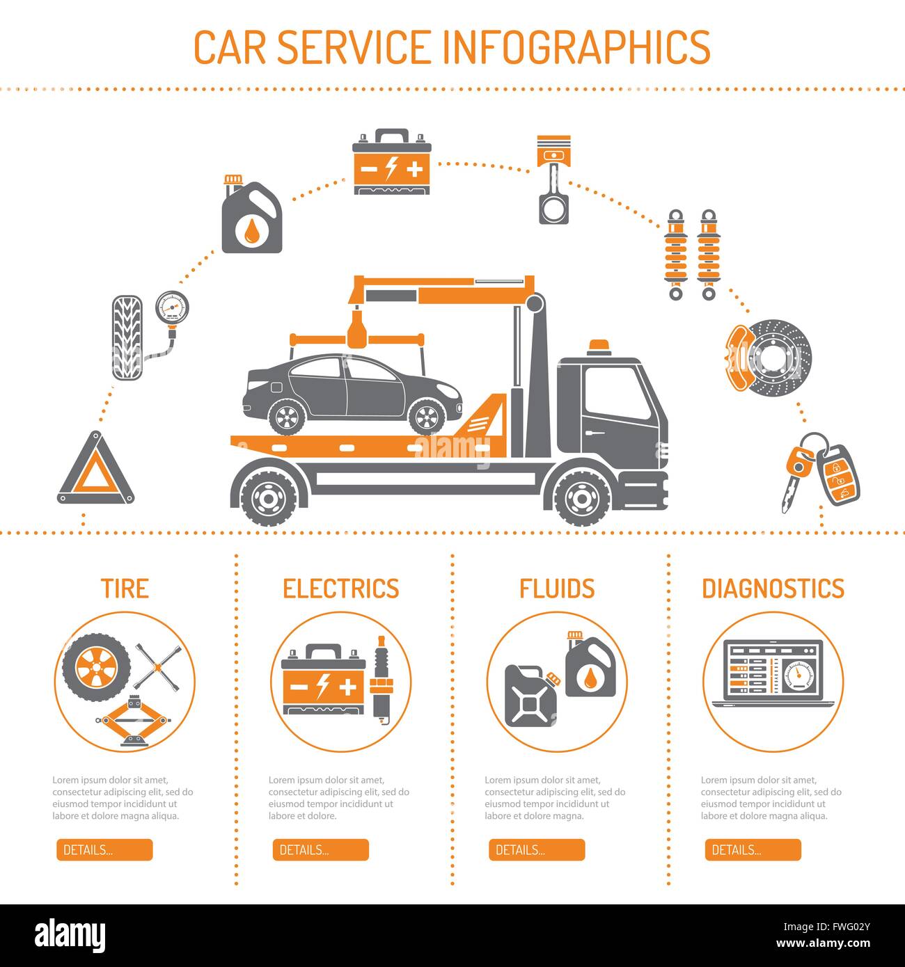 Car Service Infographics Stock Vector Image & Art - Alamy