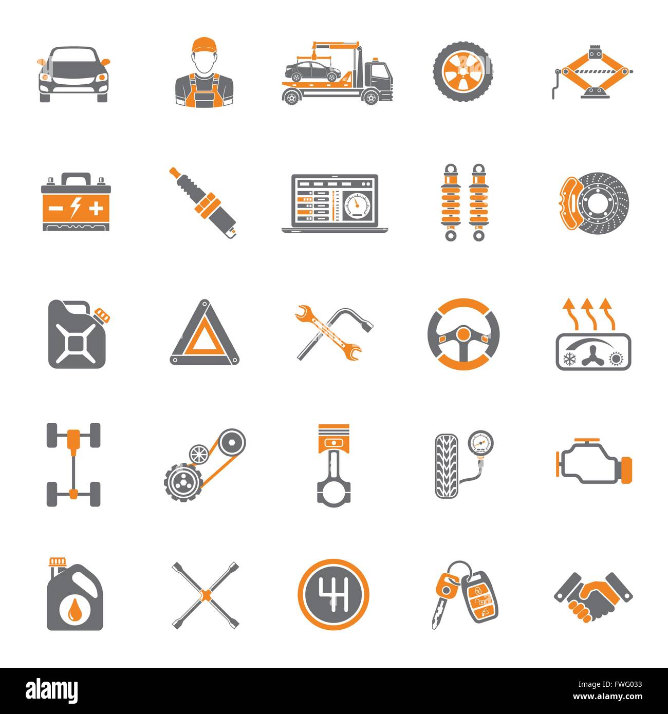 Car Service Vector Icons Set Stock Vector Image & Art - Alamy