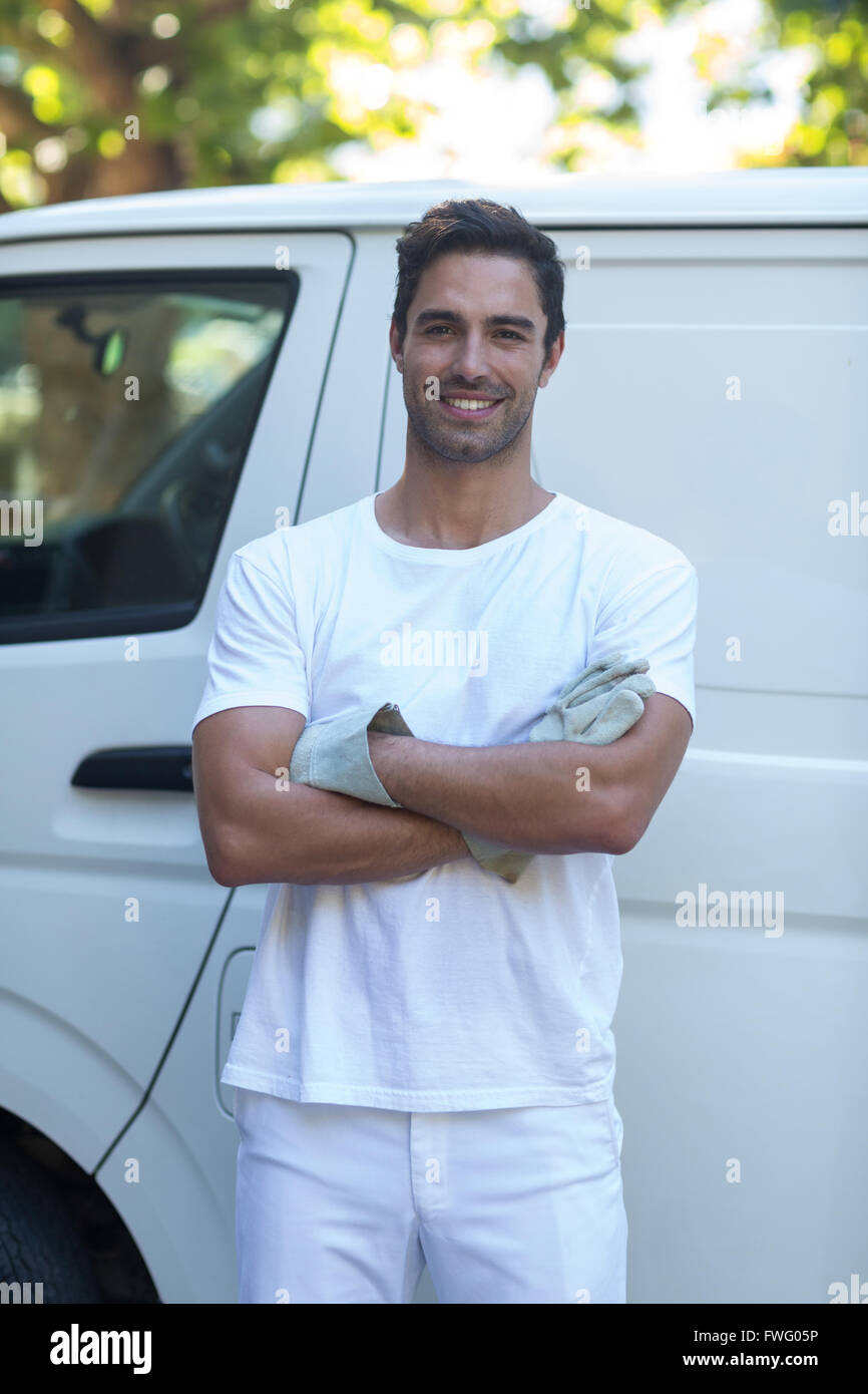 Portrait of confident painter Stock Photo - Alamy