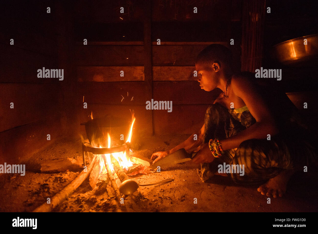 Bayaka Pygmies in the equatorial rainforest, Central African Republic ...