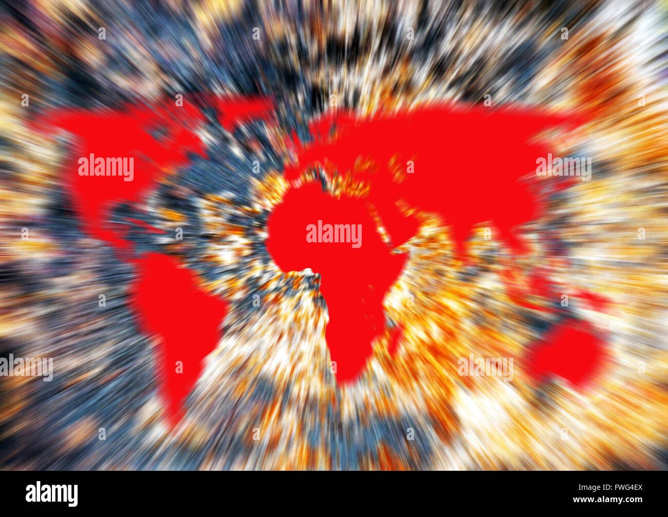 Global warming, world on fire Stock Photo - Alamy