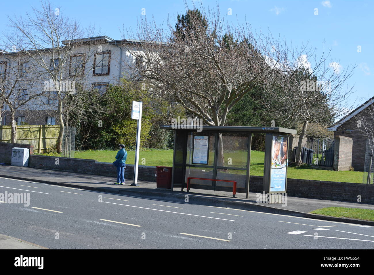 bus stop in Bristol, England Stock Photo - Alamy