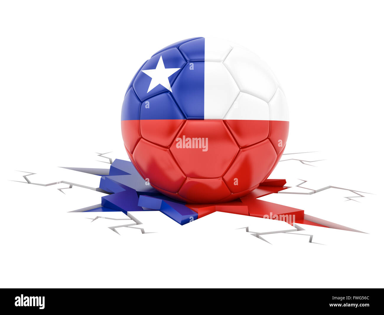 soccer ball with the flag of Chile Stock Photo - Alamy