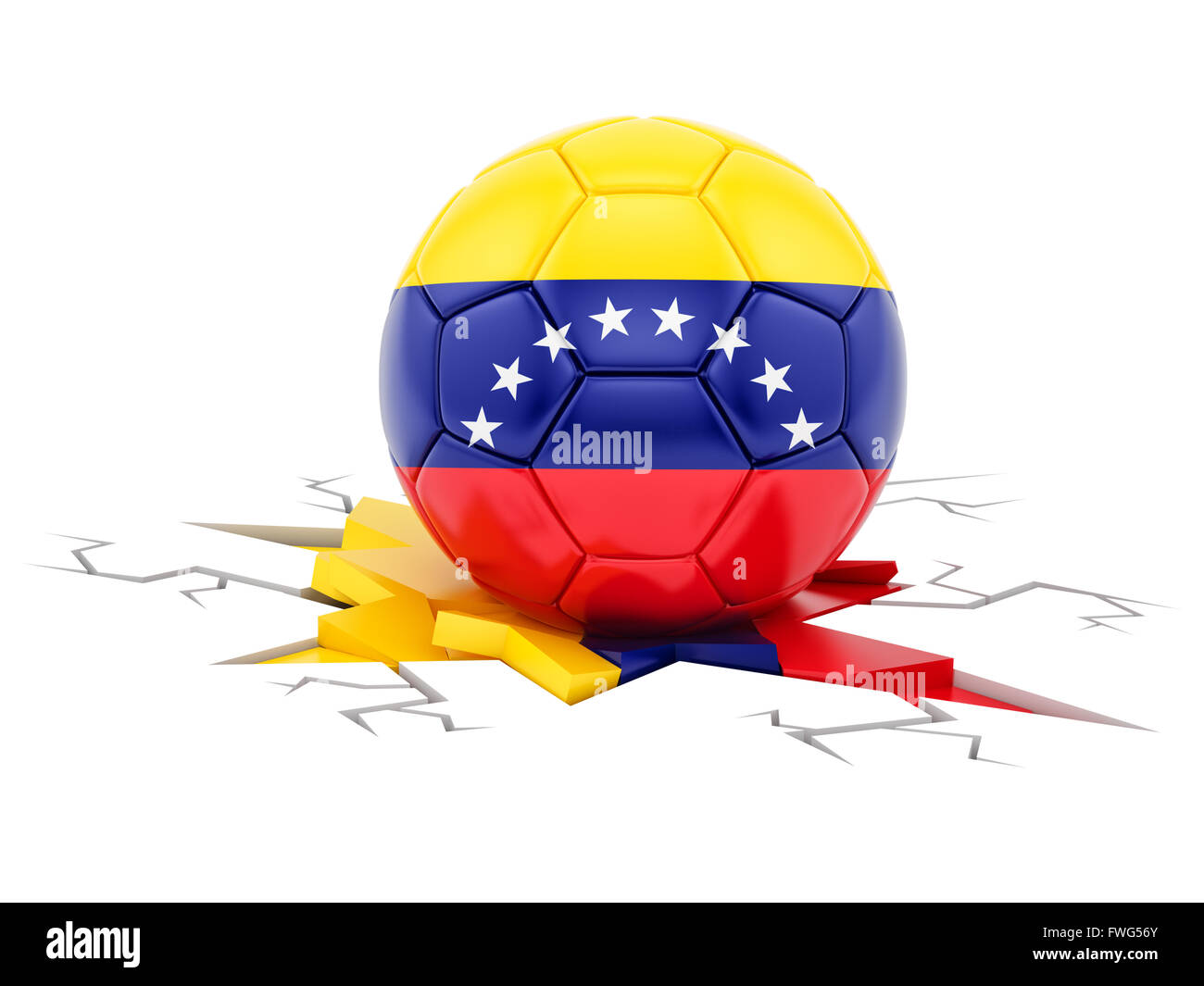 soccer ball with the flag of Venezuela Stock Photo - Alamy