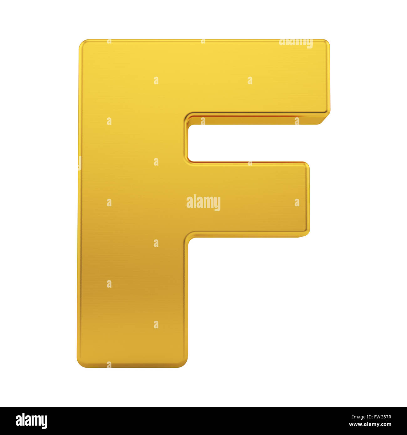 the letter F with brushed gold texture Stock Photo - Alamy