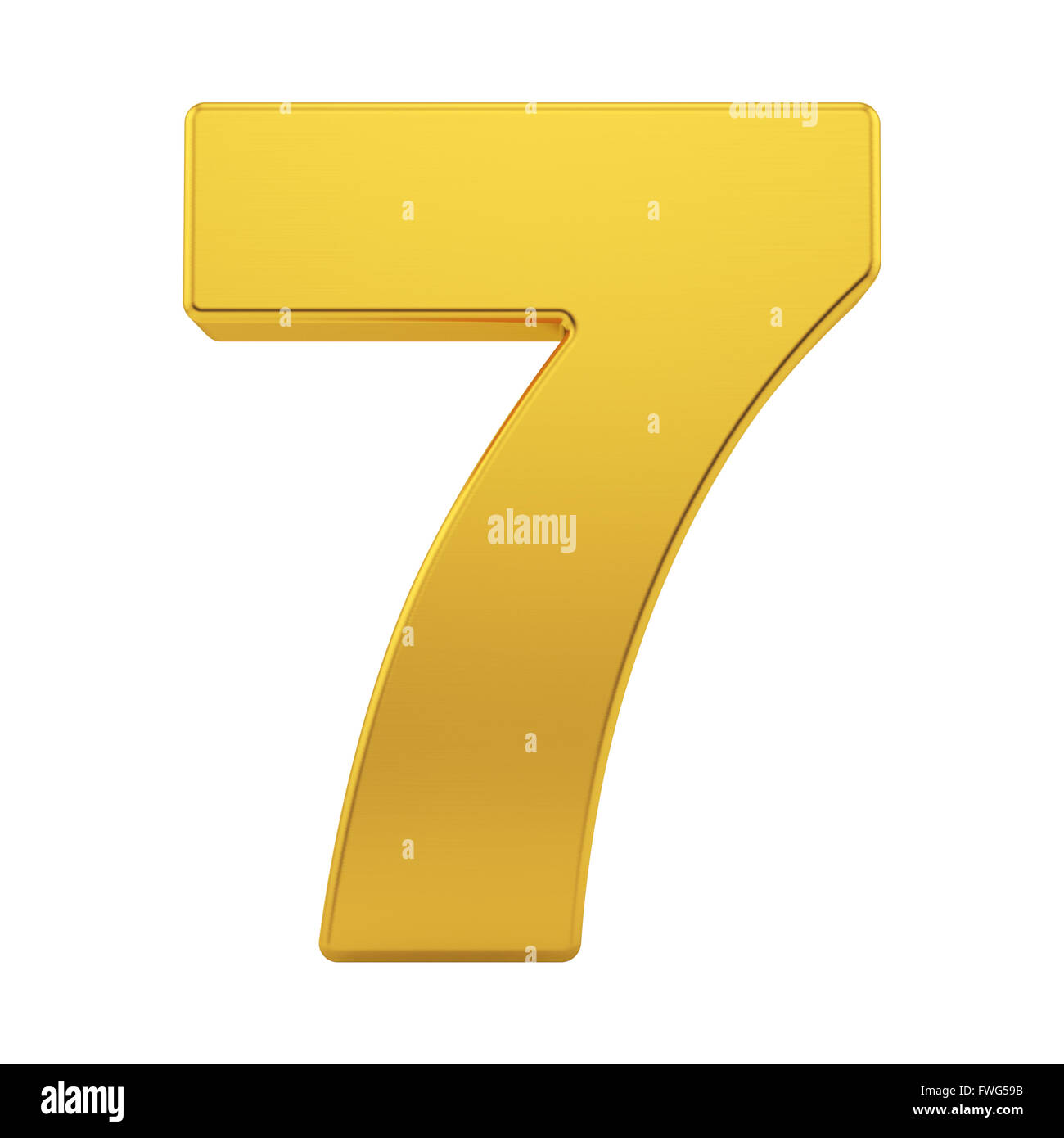 the number 7 with brushed gold texture Stock Photo - Alamy