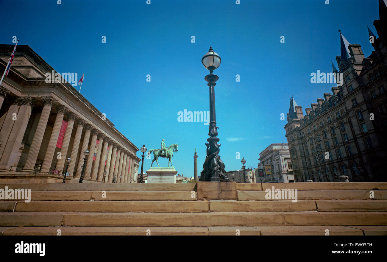 St. George’s Square, Liverpool, showing St. George’s Hall, Victorian ...