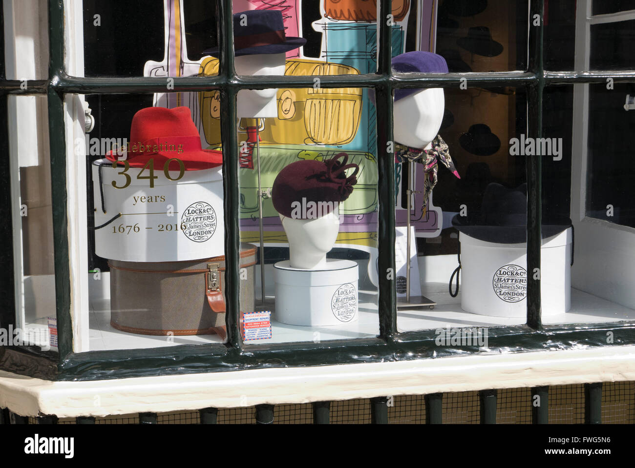 Hats on display in the famous Lock and Hatters store in London, United ...