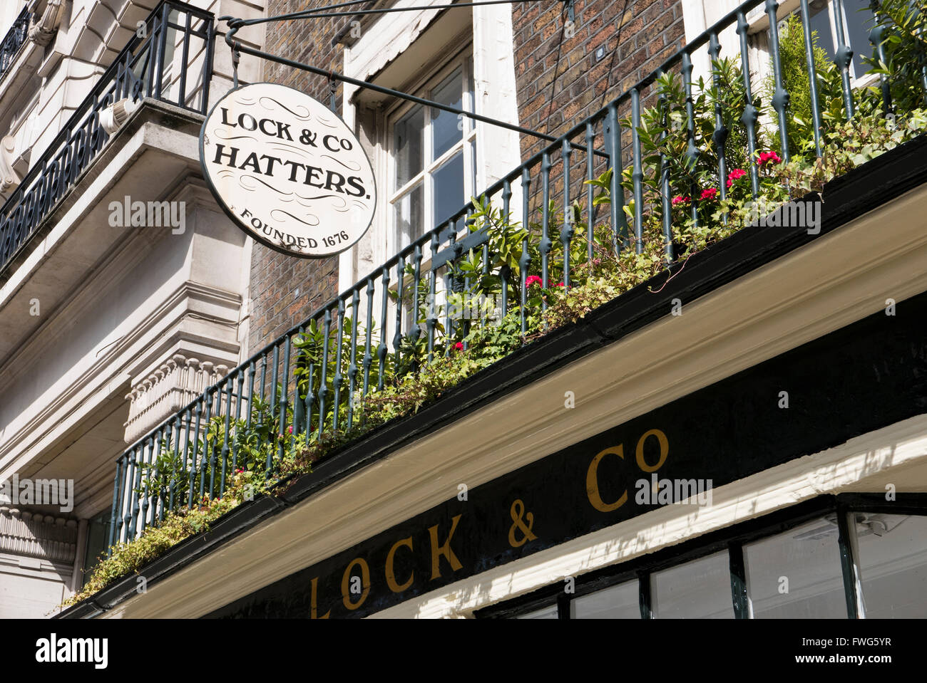 Hats on display in the famous Lock and Hatters store in London, United ...