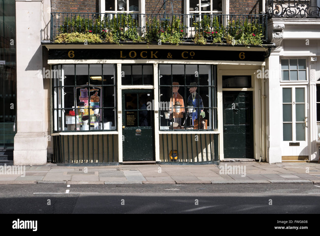 The exterior of the famous Lock and Company Store in London, United ...