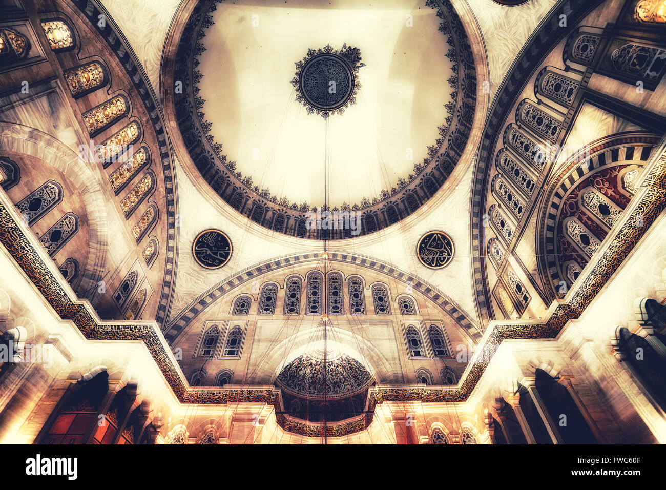 Blue Mosque interior Stock Photo - Alamy