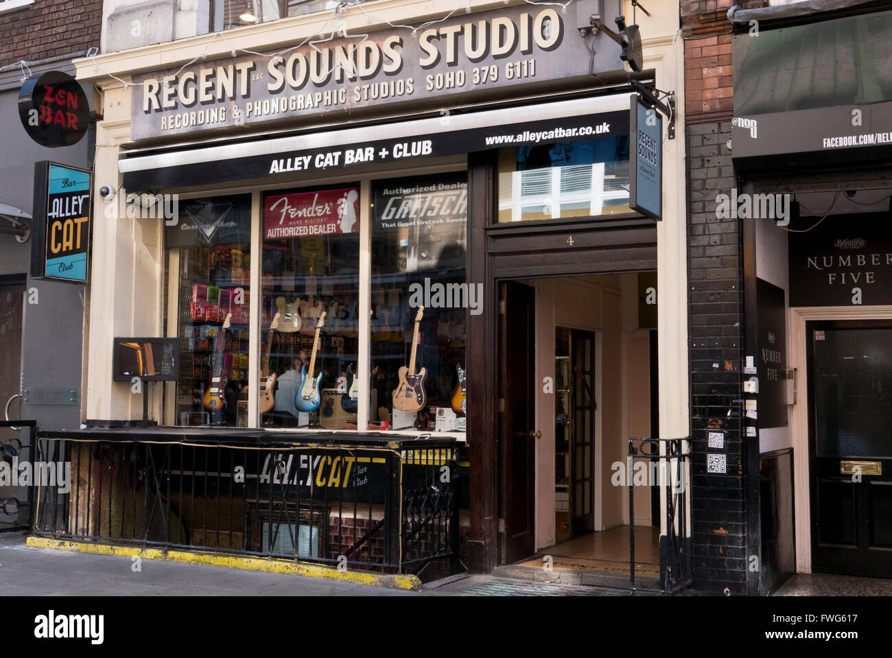The facade of Regent Sounds Studio where the Rolling Stones recorded ...