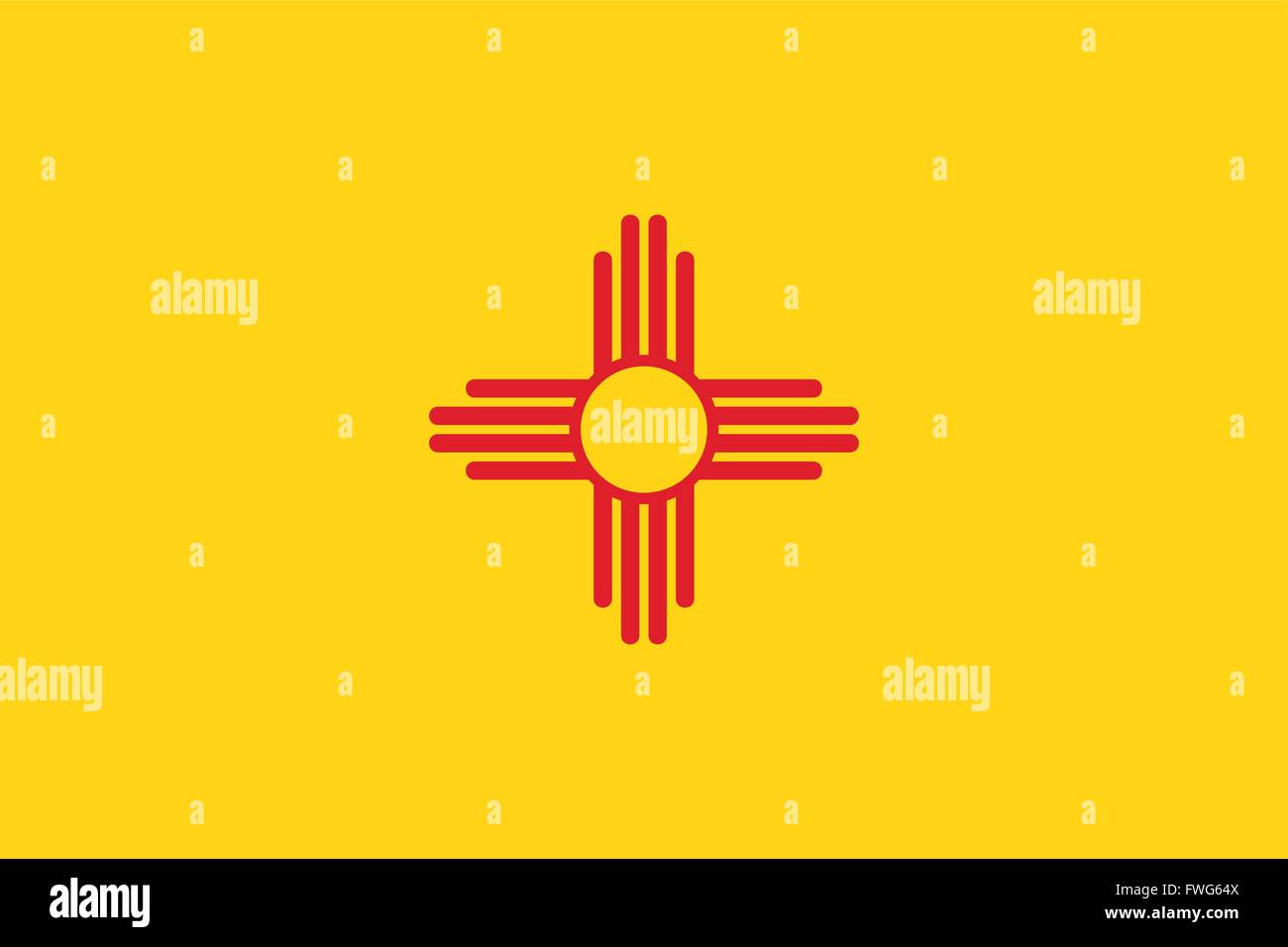 New Mexico flag Stock Vector Image & Art - Alamy