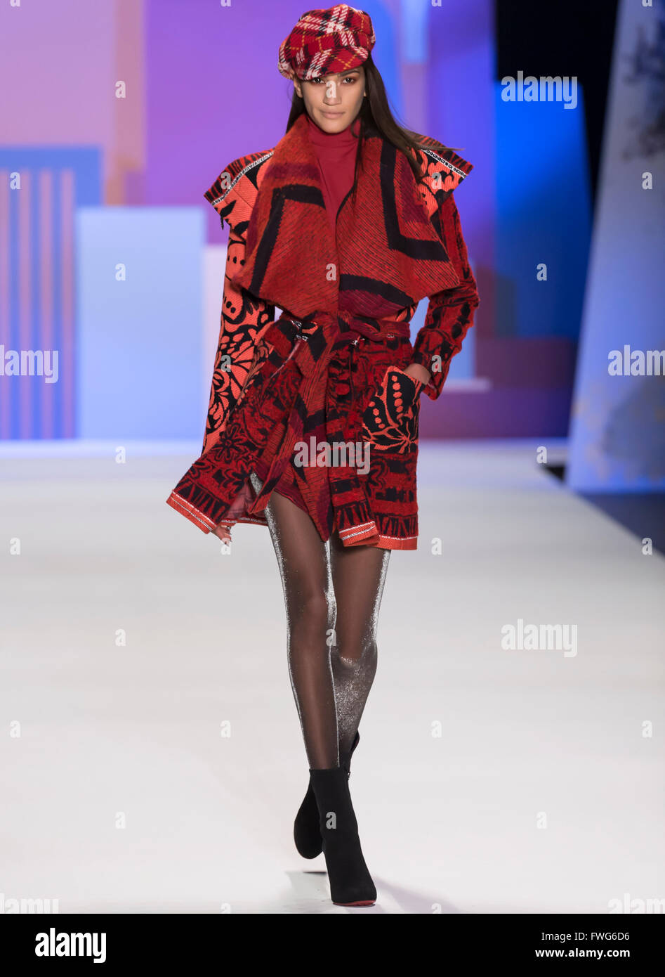 New York City, USA - February 11, 2016: Hadassa Lima walks the runway ...