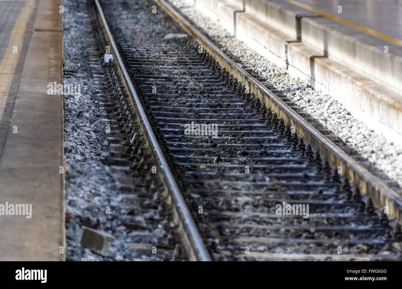 perspective view of railways Stock Photo - Alamy
