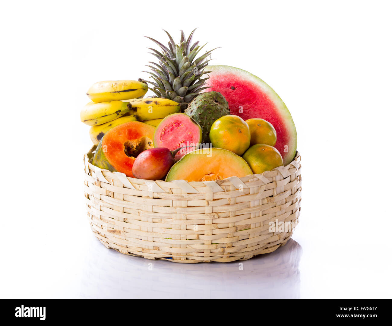 Fruits and Vegetables in Basket Stock Photo - Alamy