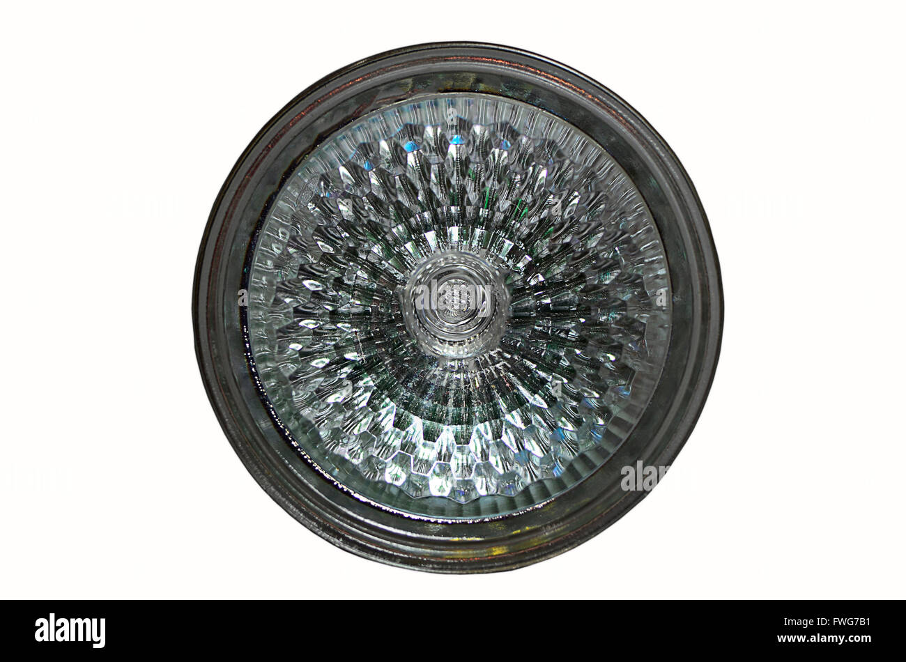 Light bulb in the lamp.The lamp has a spherical lamp. On a white ...