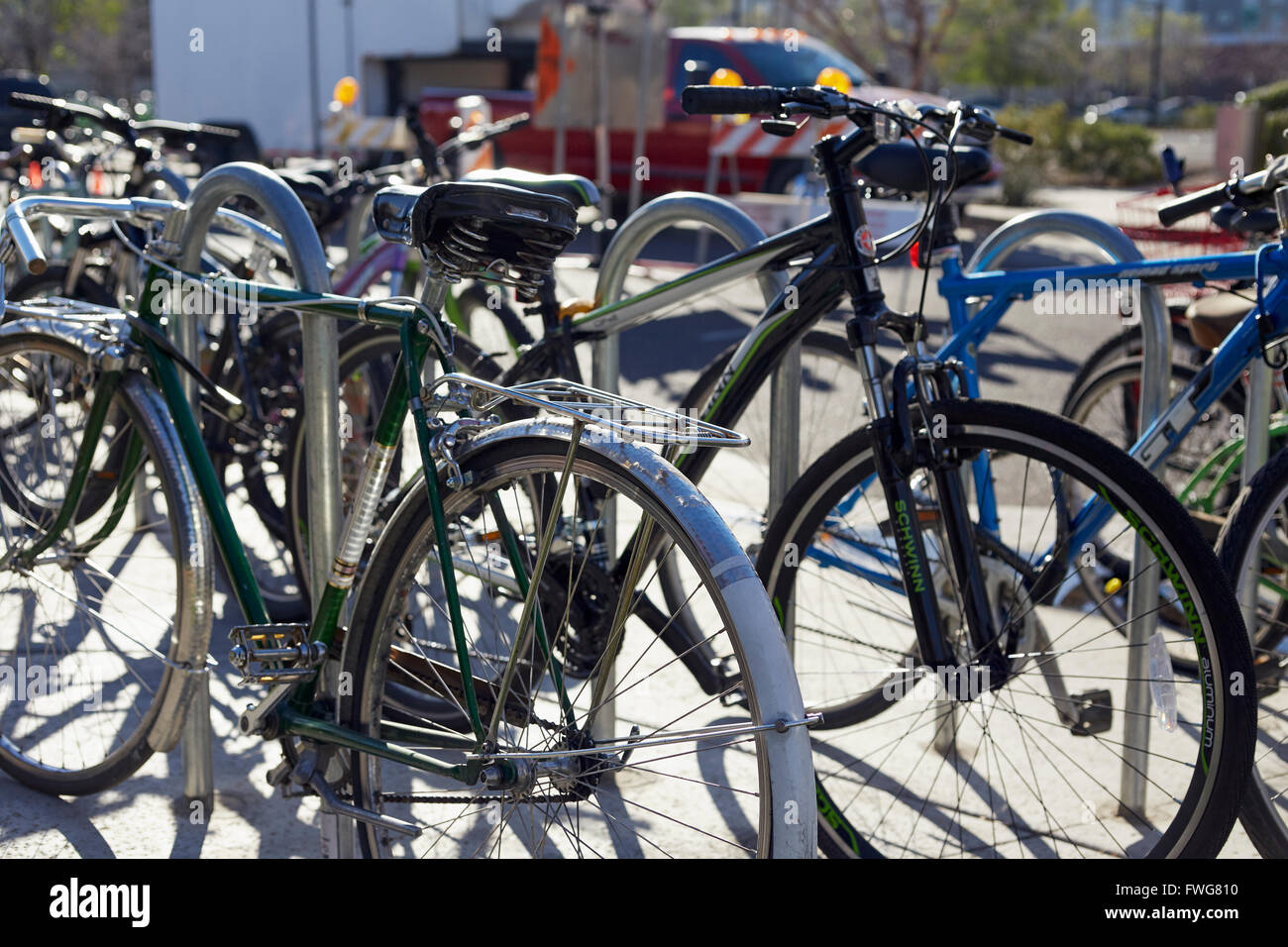 bicycle rack, downtown Phoenix, Arizona, USA Stock Photo - Alamy