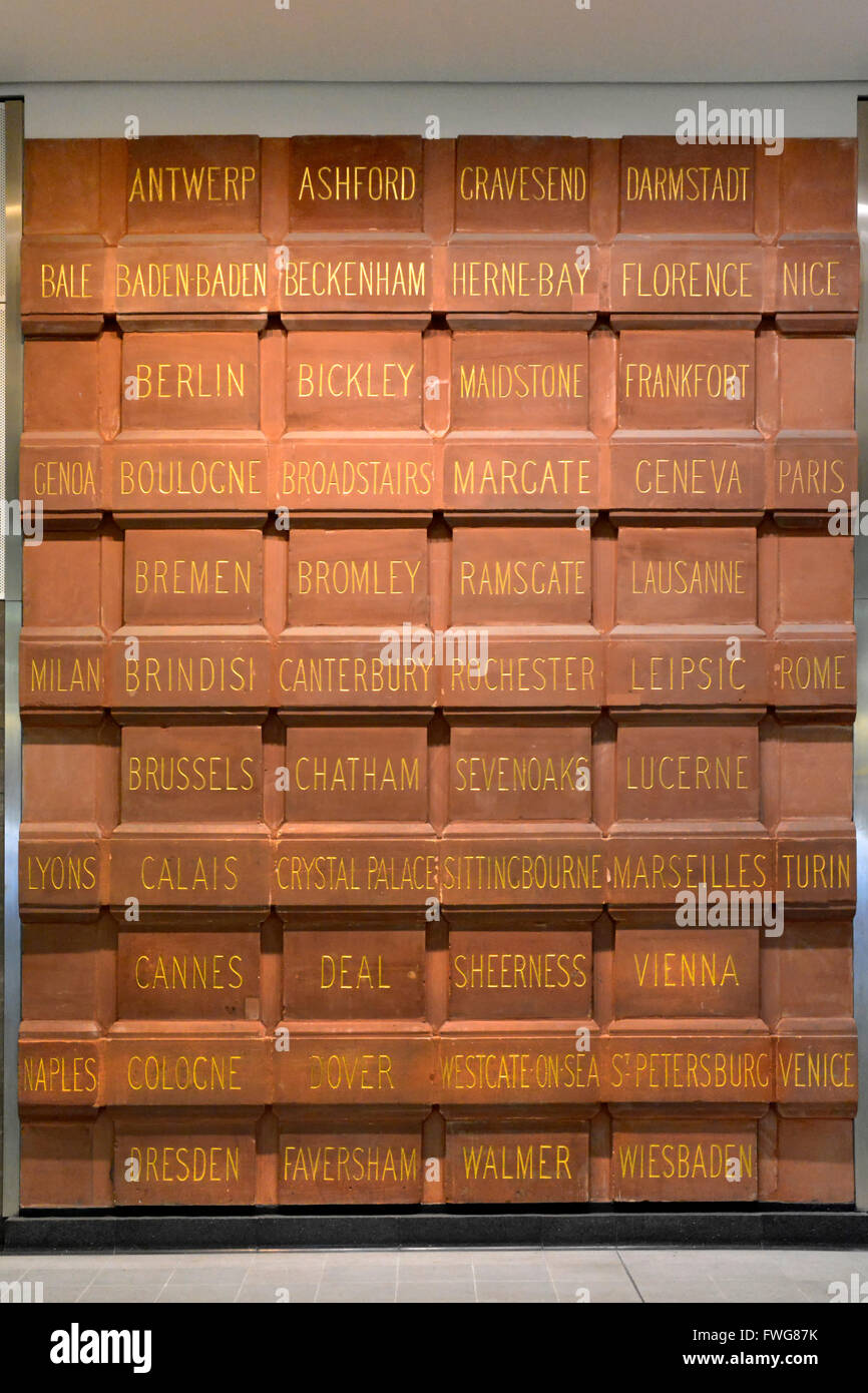 Blackfriars train station original destination board includes ...