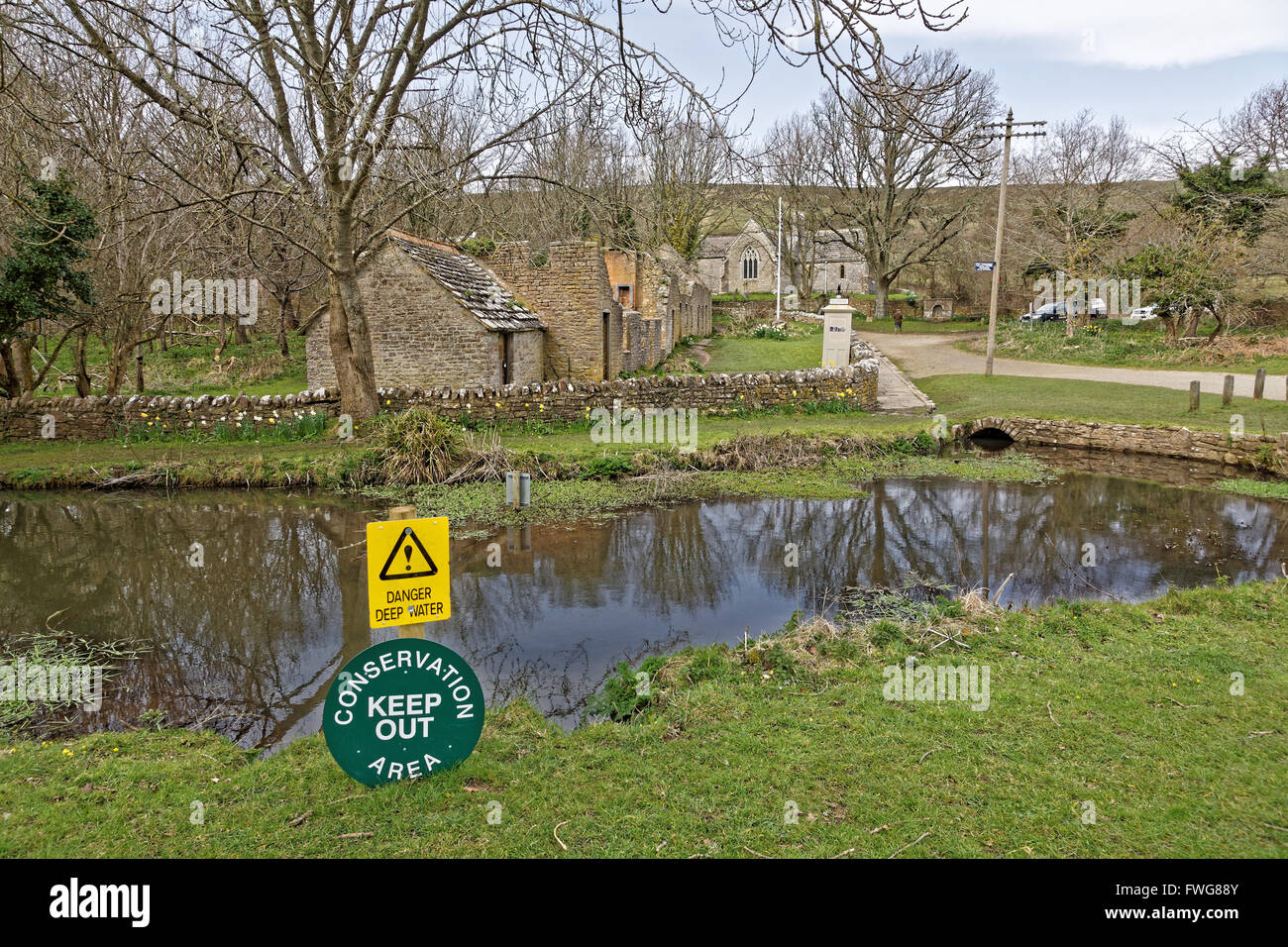 Tyneham Village on Dorset ranges Stock Photo - Alamy