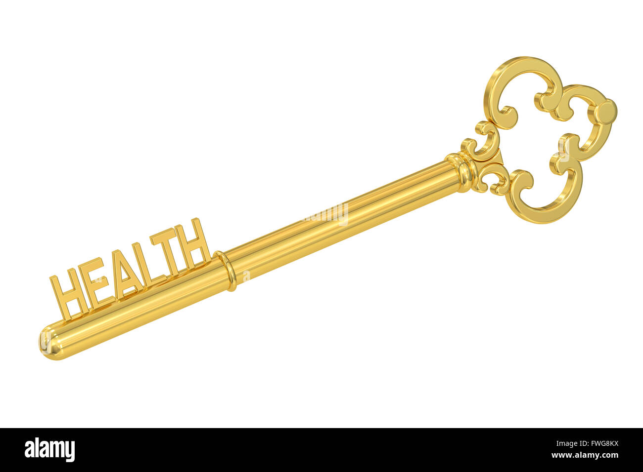Key to Health concept, 3D rendering isolated on white background Stock ...