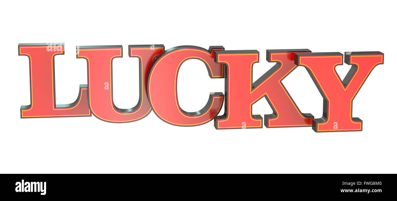 Lucky concept, 3D rendering isolated on white background Stock Photo ...