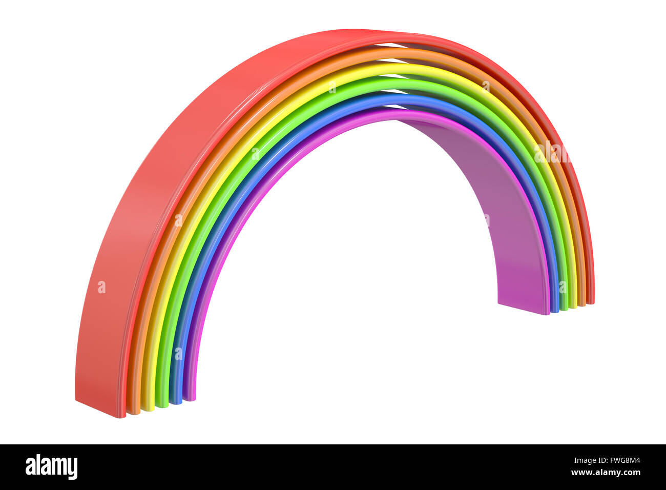 Rainbow, 3D rendering isolated on white background Stock Photo - Alamy