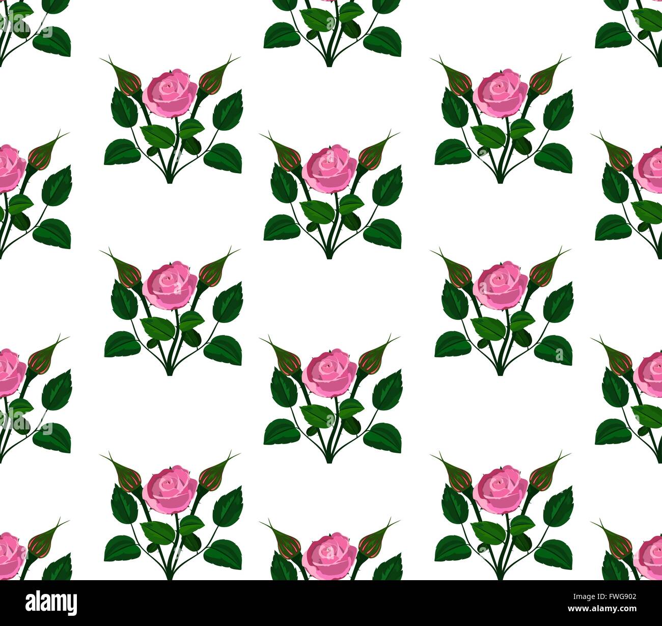 seamless wallpaper pink roses Stock Vector Image & Art - Alamy