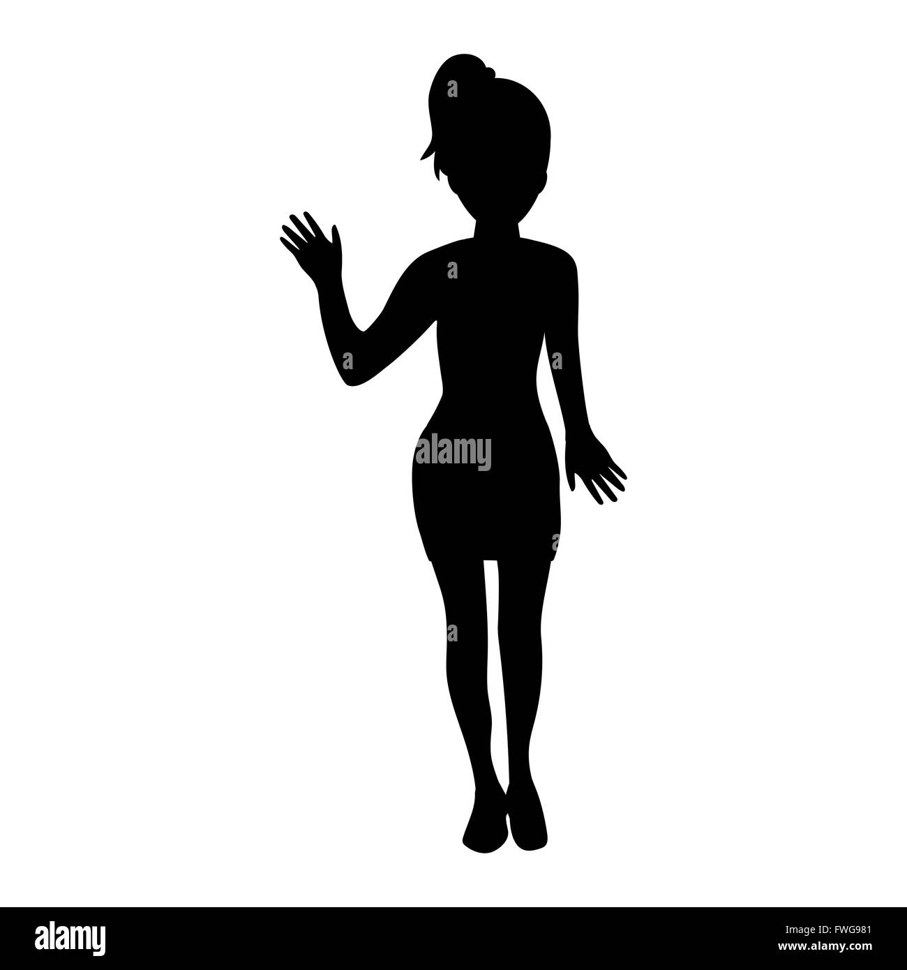 Silhouette girl sad Cut Out Stock Images & Pictures - Alamy