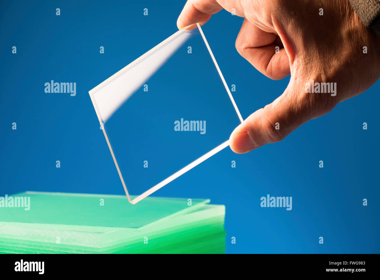 Bulletproof super hard glass based on structured nanocrystals Stock ...