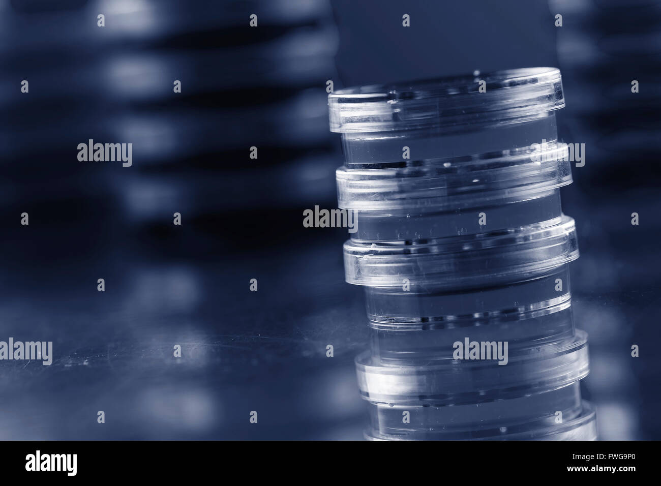 Stack of petri dishes Stock Photo - Alamy