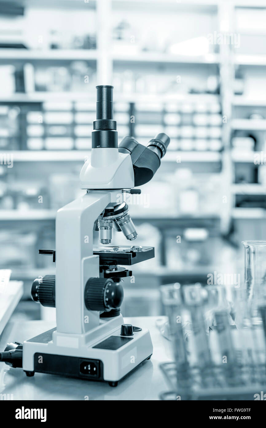 Microscope in a laboratory Stock Photo - Alamy