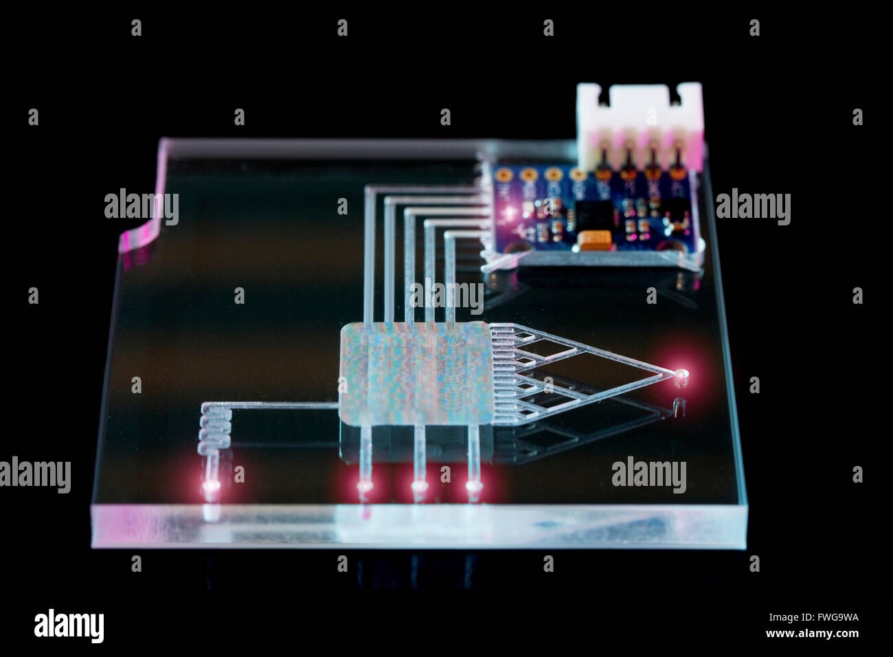 Lab on a chip (LAC) technology Stock Photo - Alamy