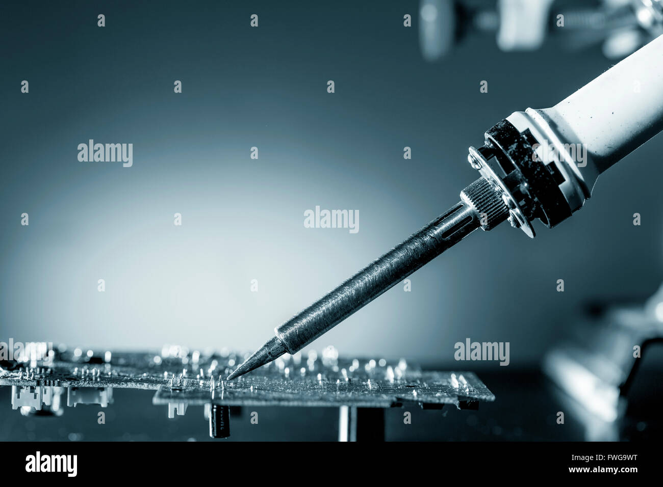 Soldering iron, close up Stock Photo - Alamy
