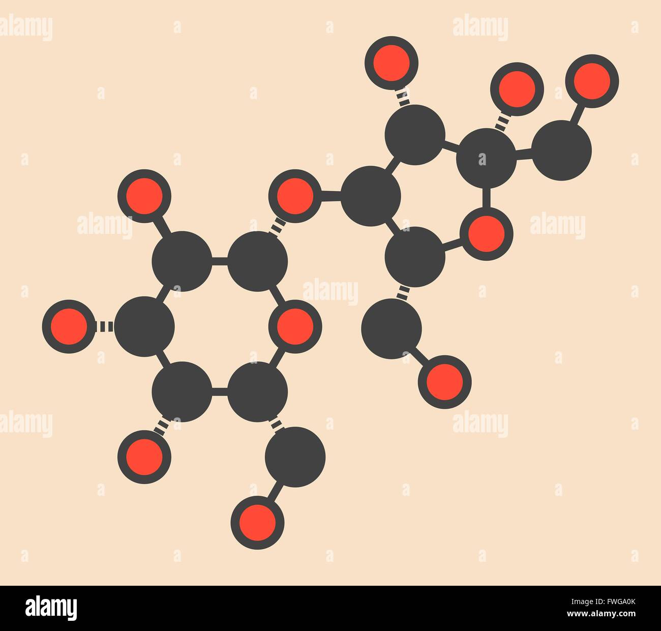 Lactulose chronic constipation drug (laxative) molecule Stylized ...