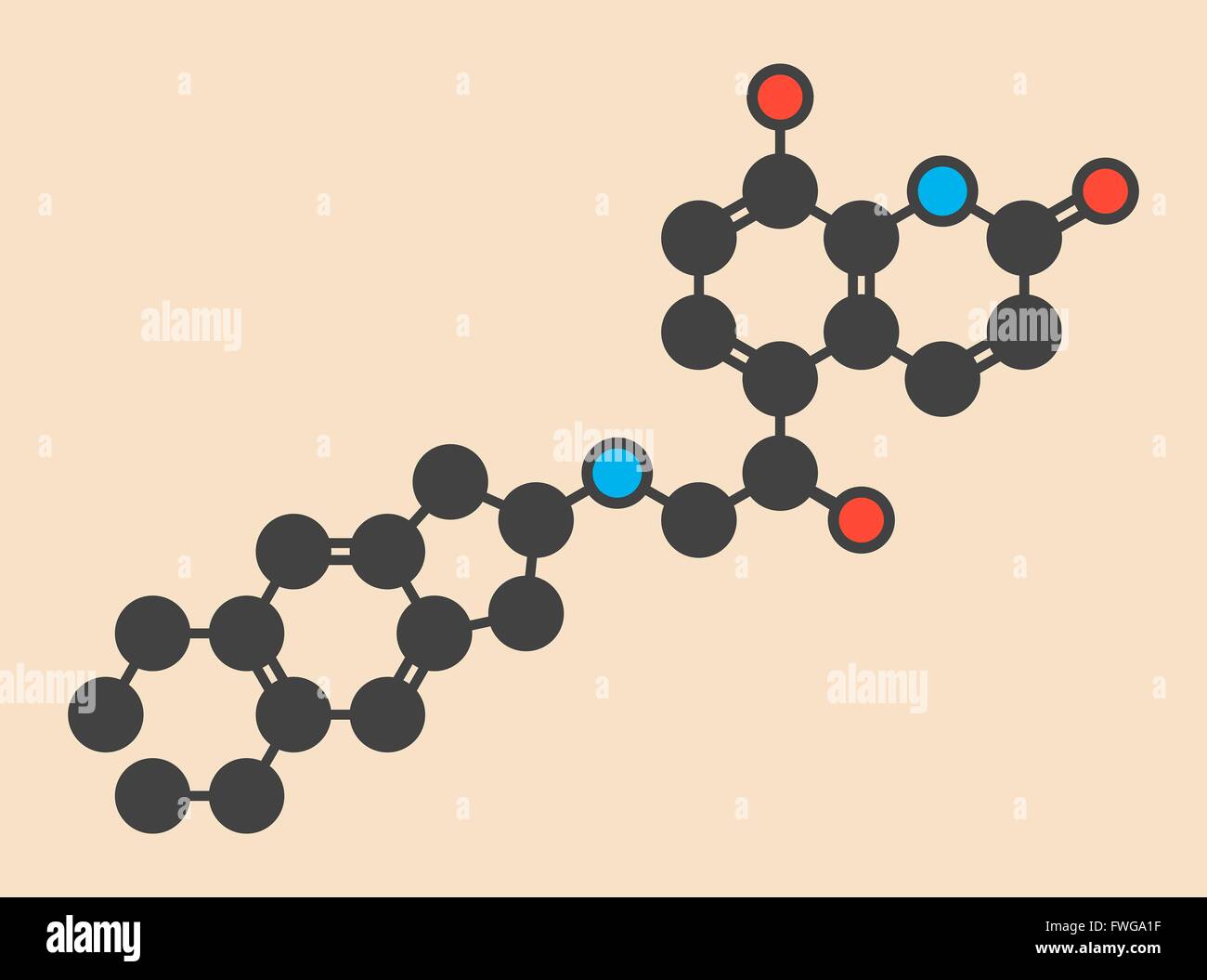 Indacaterol COPD drug molecule Stylized skeletal formula (chemical ...