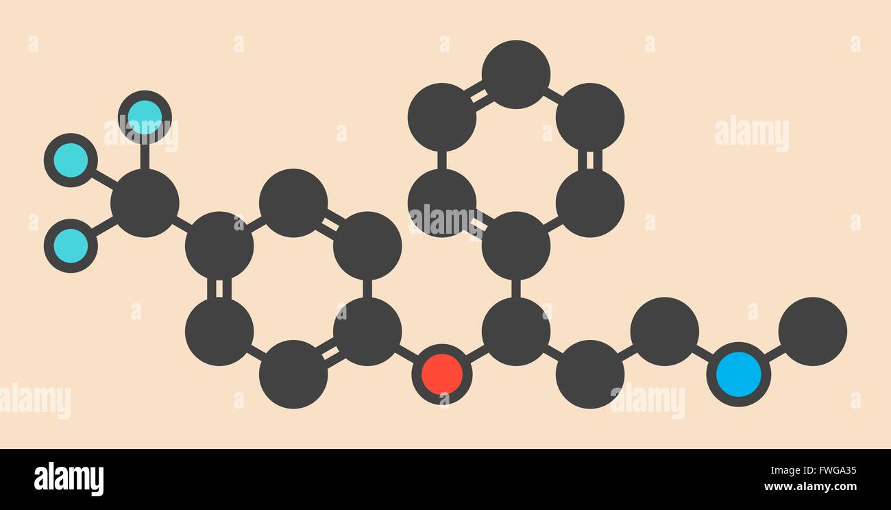 Fluoxetine antidepressant drug molecule hi-res stock photography and ...
