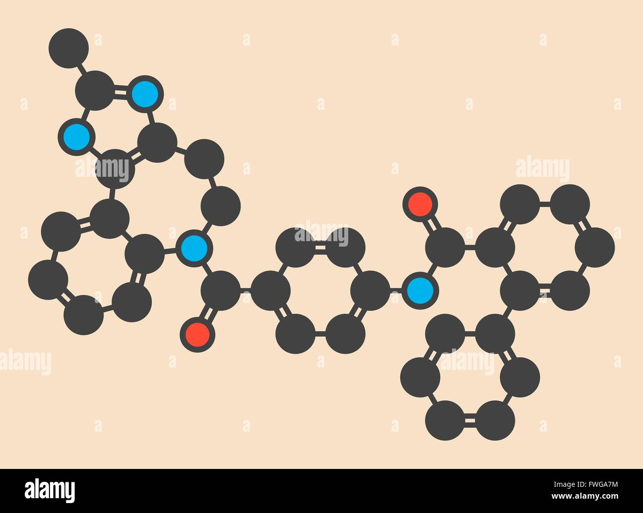 Conivaptan hyponatremia drug molecule Inhibitor of vasopressin ...