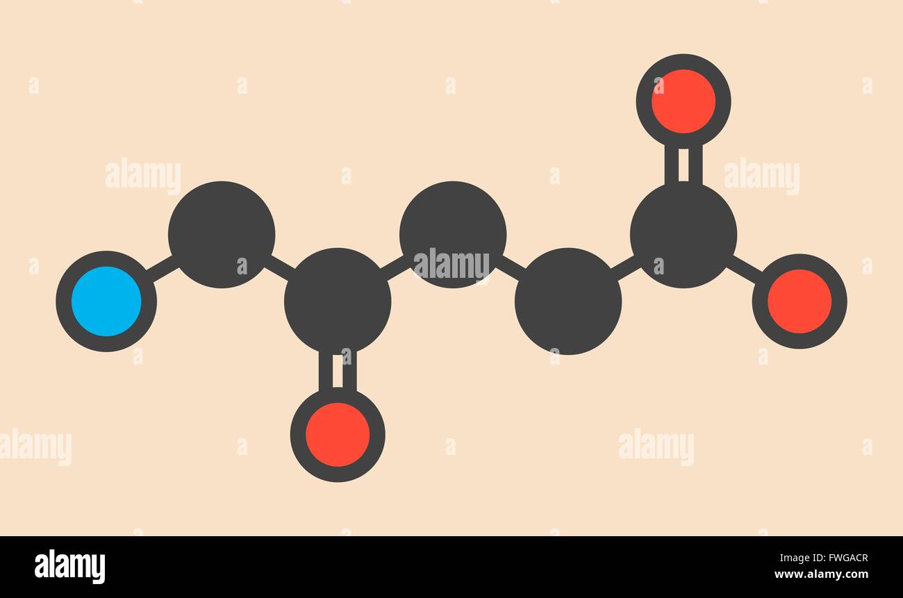 D-Aminolevulinic acid (ALA) drug molecule Used in diagnosis and ...