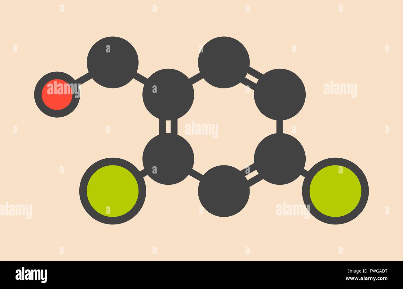 2,4-dichlorobenzyl alcohol antiseptic drug molecule Used in lozenges to ...