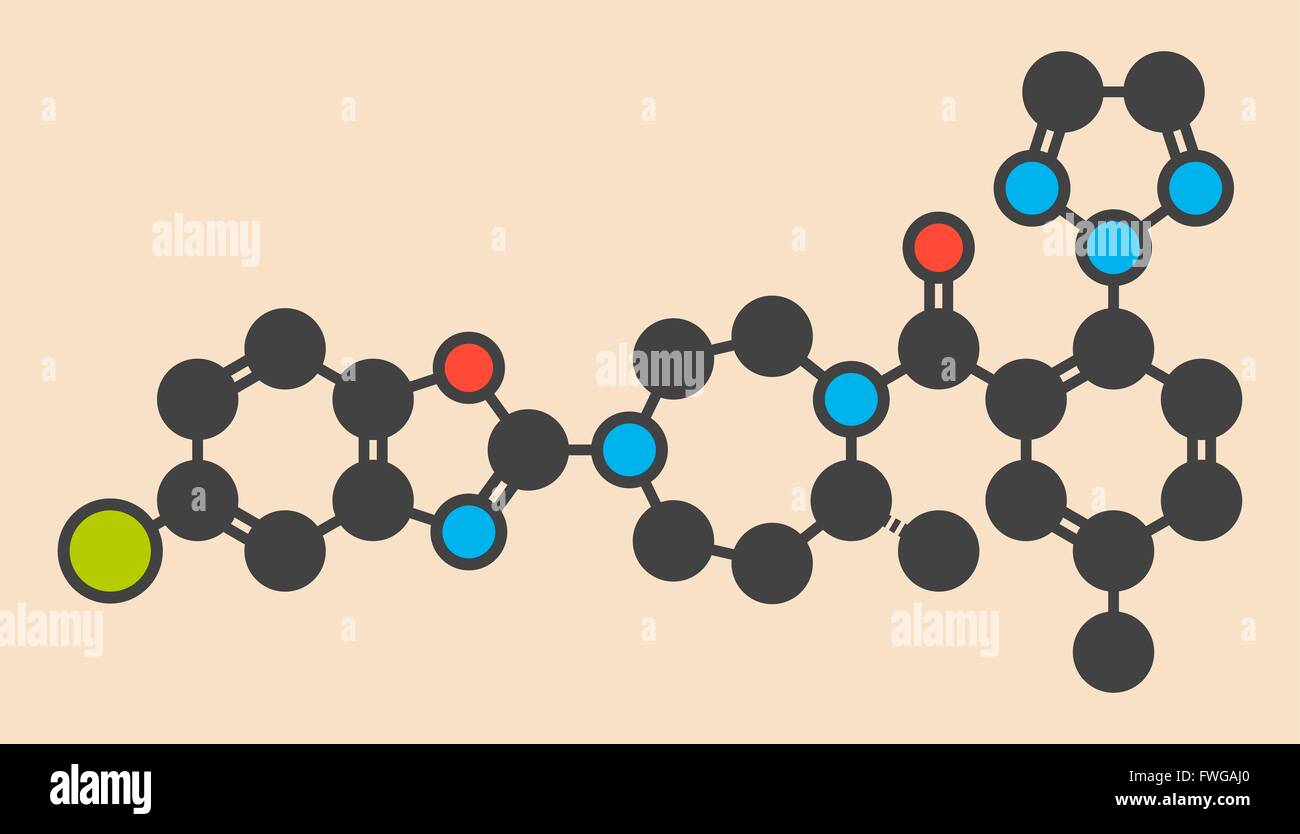 Suvorexant insomnia drug (sleeping pill) molecule Dual orexin receptor ...