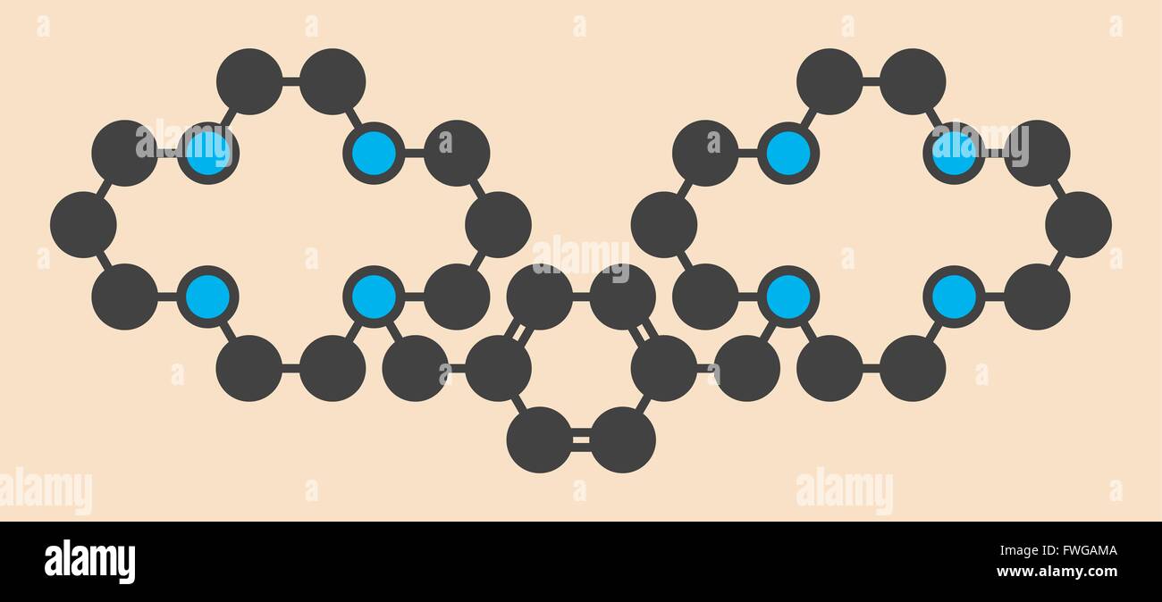 Plerixafor cancer drug molecule Stylized skeletal formula (chemical ...